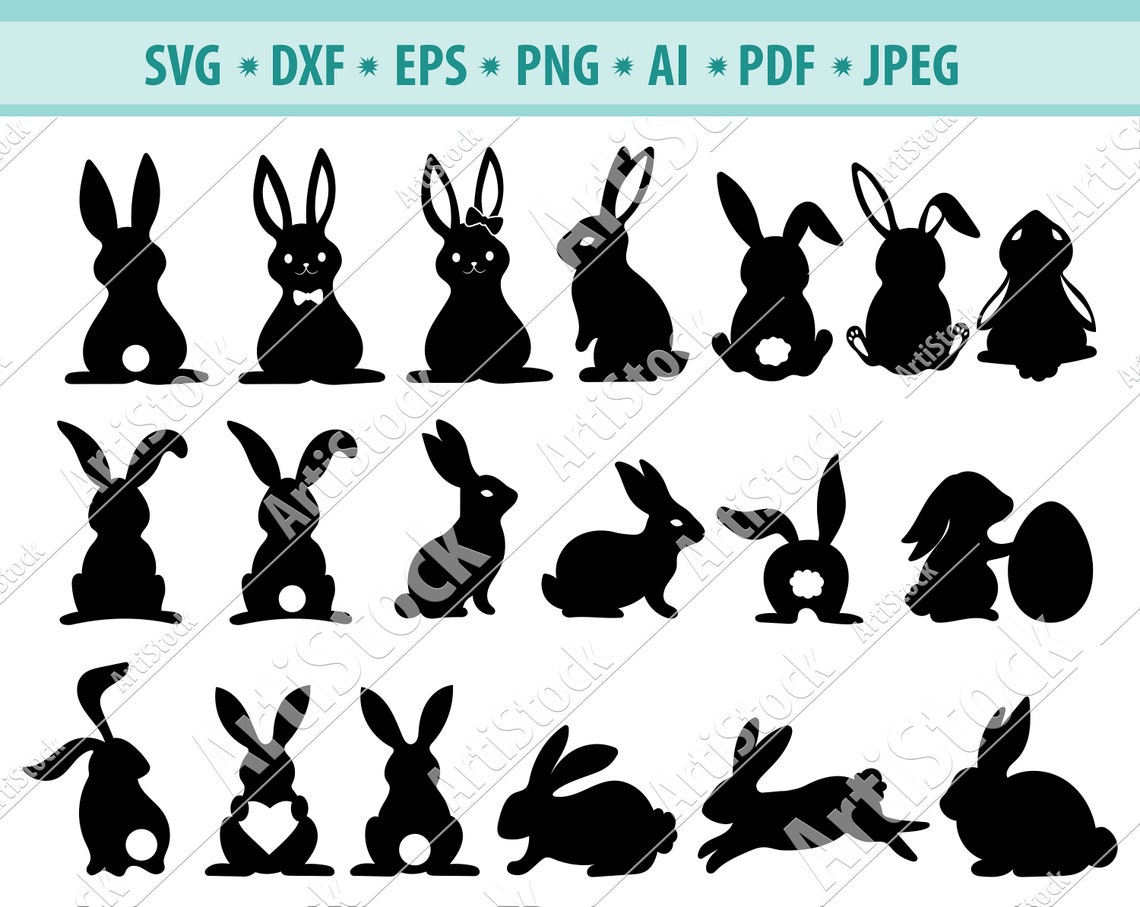 Easter Bunny Svg Easter Svg Rabbit Svg Bunny Svg Rabbit | Etsy