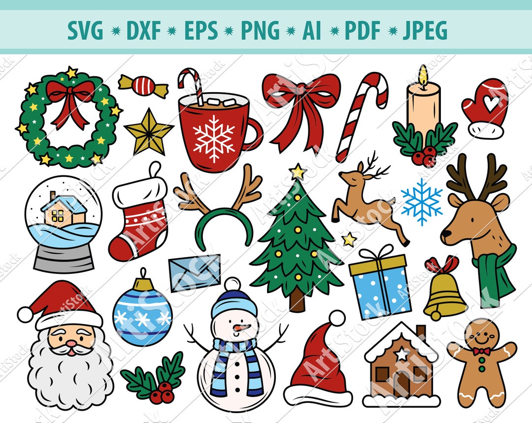 Christmas Svg, Christmas Light Svg, Christmas Elements Svg, Candy Cane ...