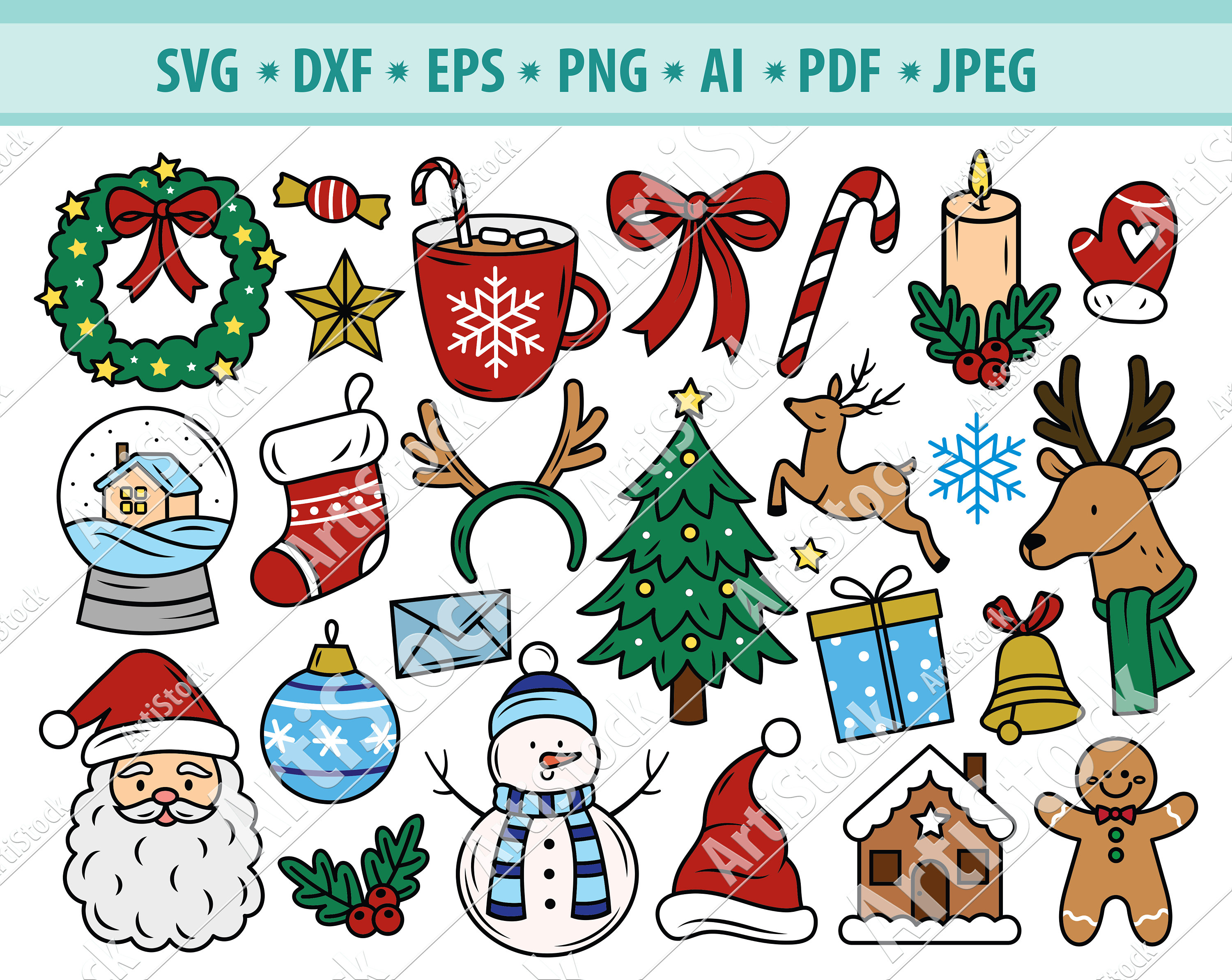 Christmas Svg Christmas Light Svg Christmas Elements Svg | Etsy