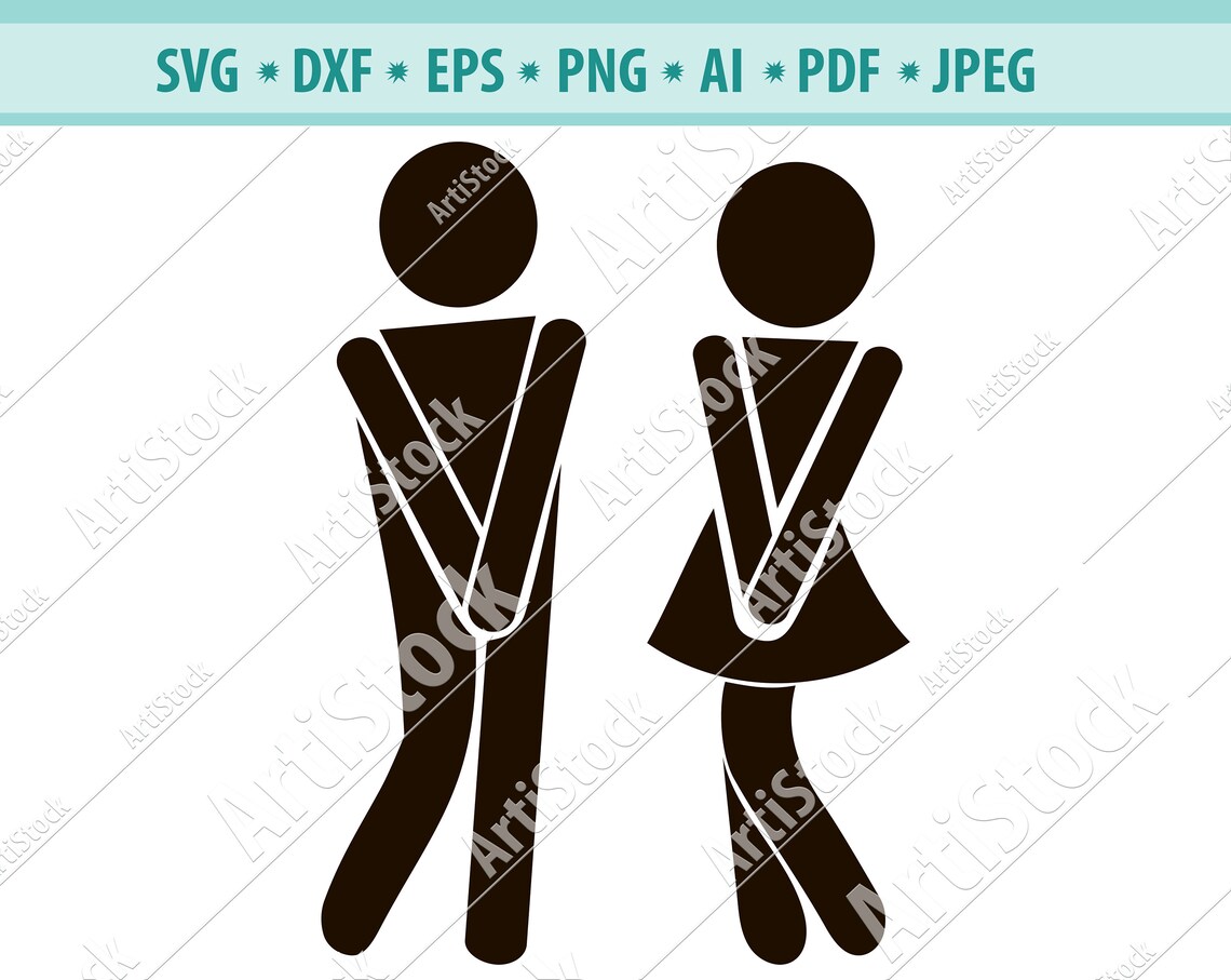 Restroom SVG Restroom sign SVG Restrooms Door sticker | Etsy