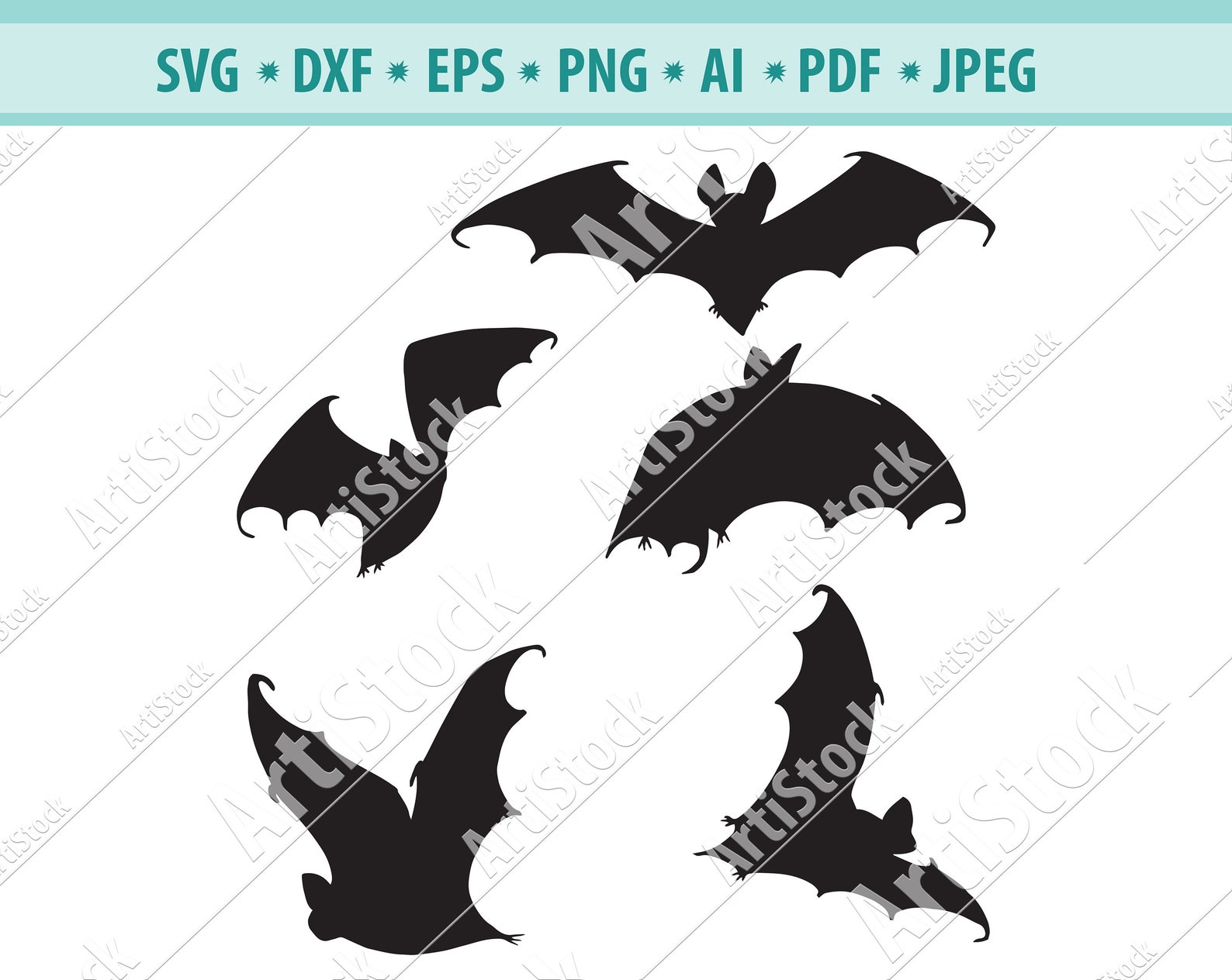 Bat SVG Bundle Bat SVG Clipart Bat Cut Files for - Etsy