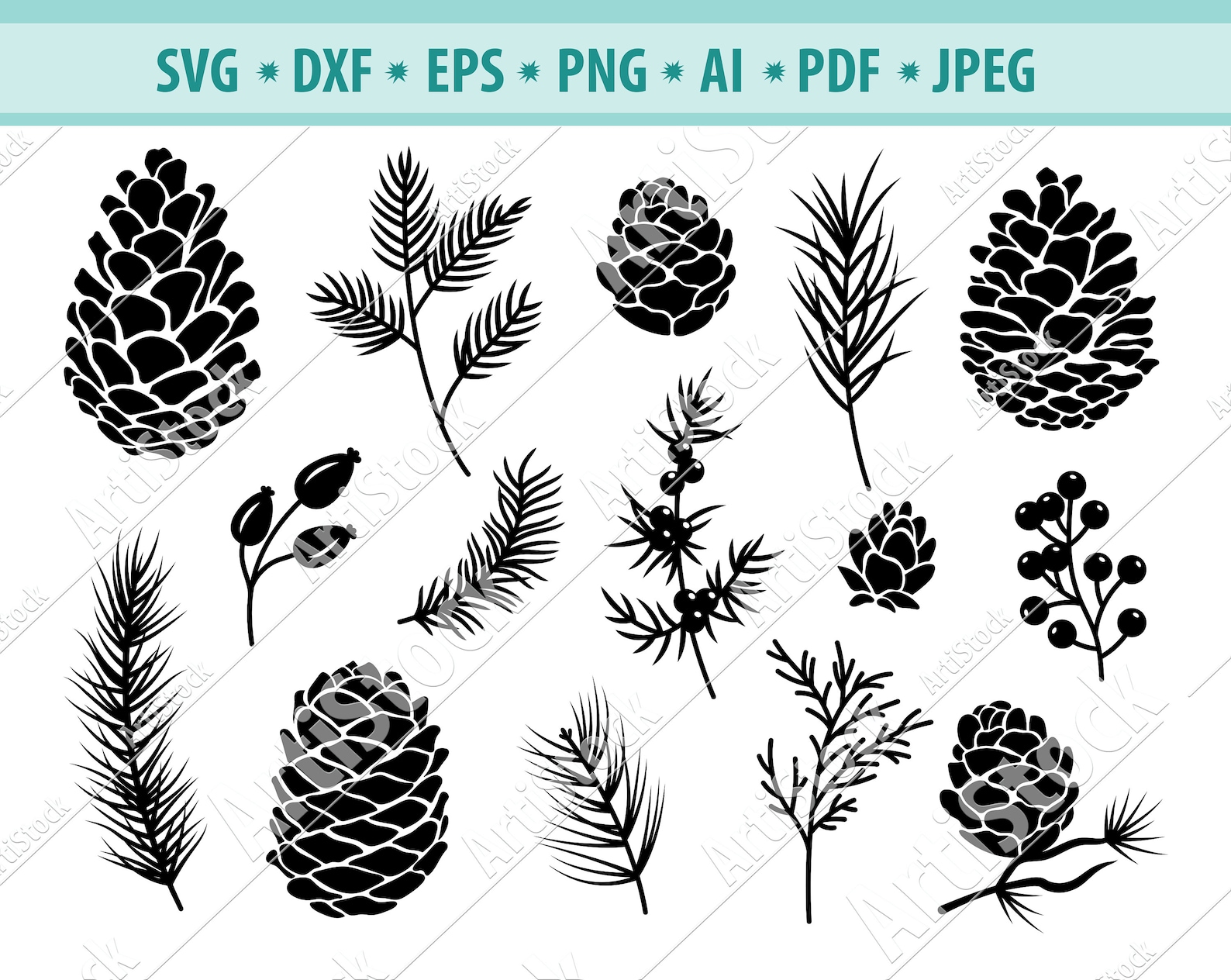 Pine Cone SVG Fall Svg Woodland Pine Cone Svg Autumn Plant - Etsy