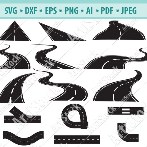 ROAD SVG Highway Svg Bending Svg Curved Road Svg Asphalt - Etsy