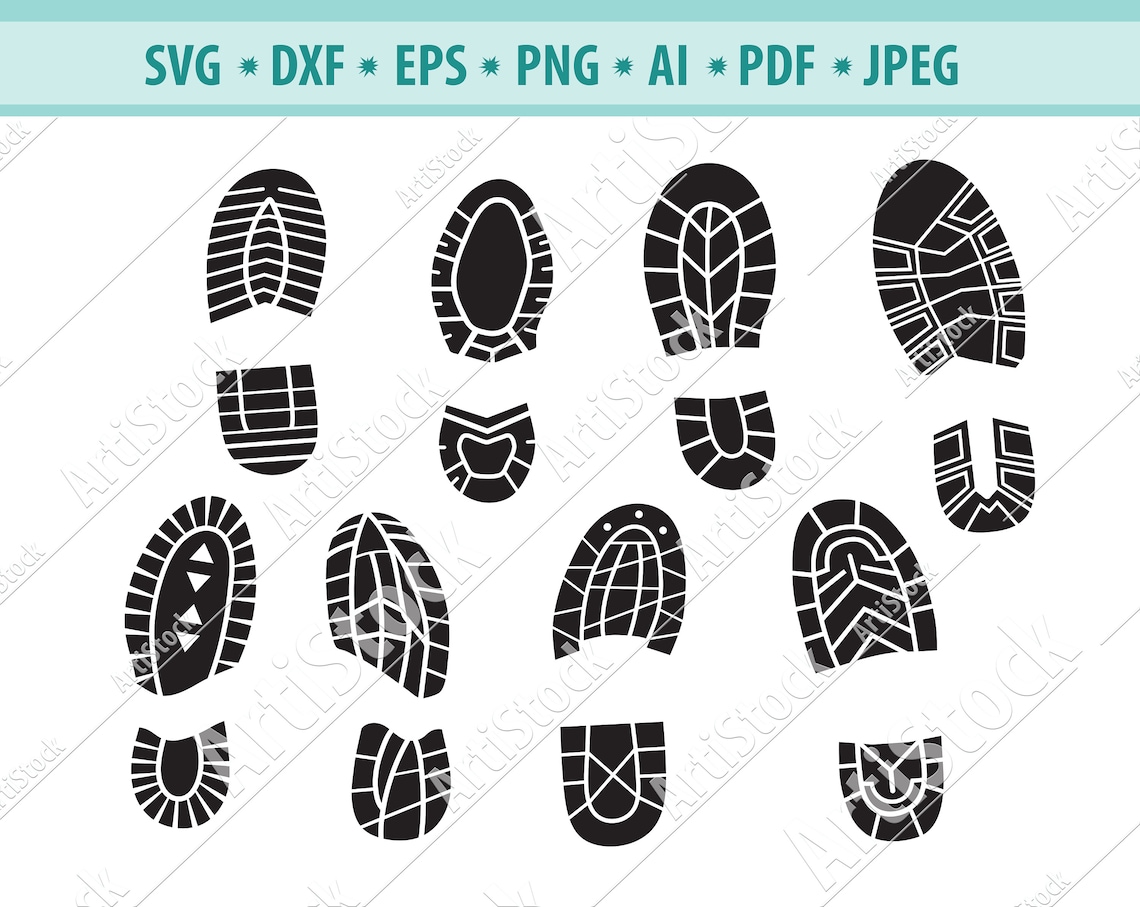 Shoeprints Svg Shoe Bottom Svg Footprint Svg Shoe Print - Etsy
