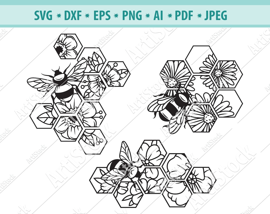 Bee SVG, Queen Bee Svg, Honey Svg, Bee Logo, Bee Clipart, Bee With ...