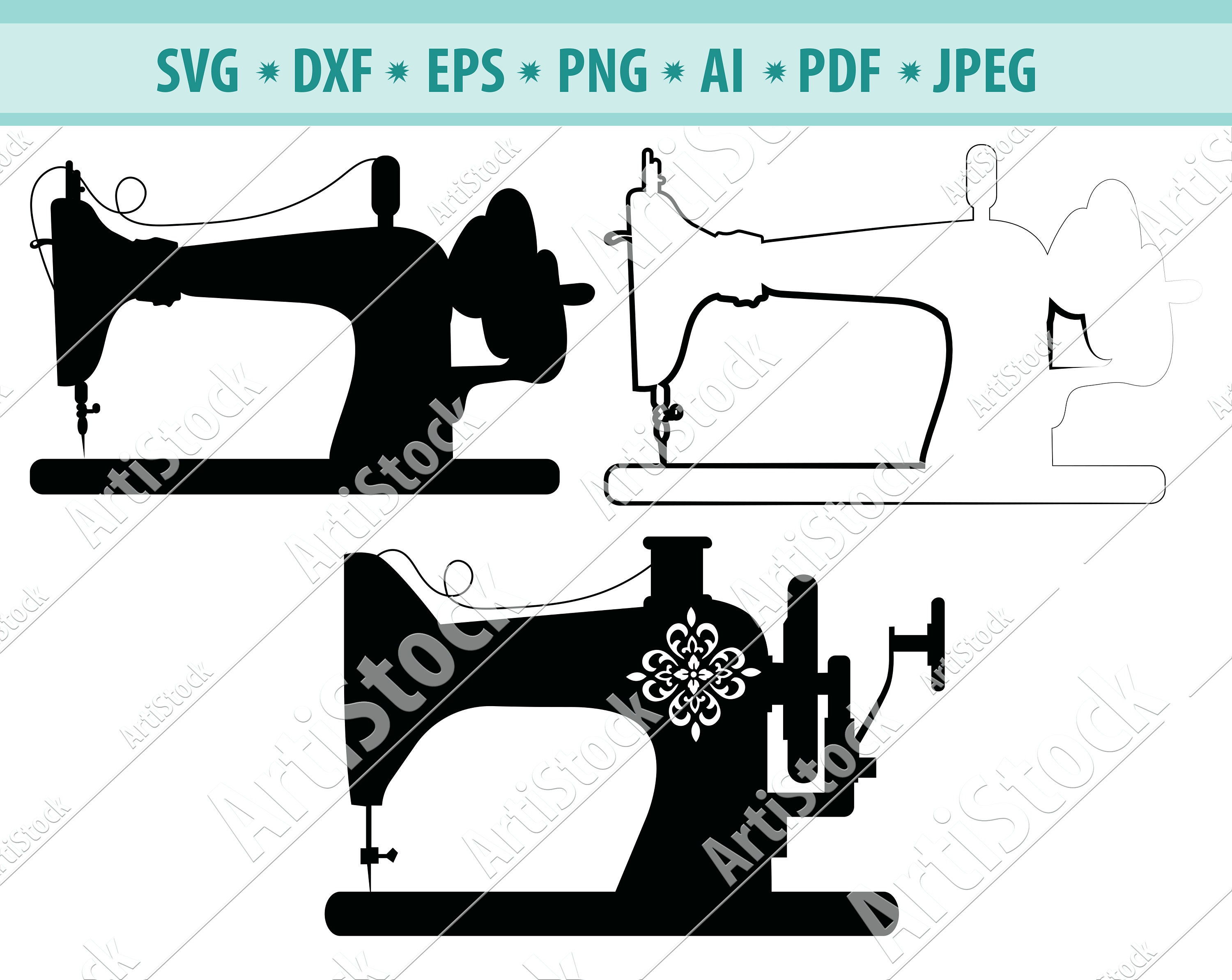 Sewing Machine Svg Sewing Svg Sewing Svg Files Sewing | Etsy