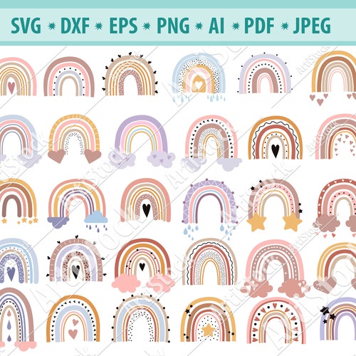 Rainbow SVG File Baby Shower Svg Rainbow Cut File Rainbow - Etsy