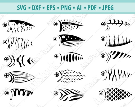 Fisch SVG-Datei Schule von Fisch Svg Fische Svg Fische - Etsy Schweiz