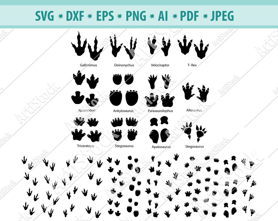 Animal Tracks SVG Animal SVG Animal Print Clipart Animal - Etsy