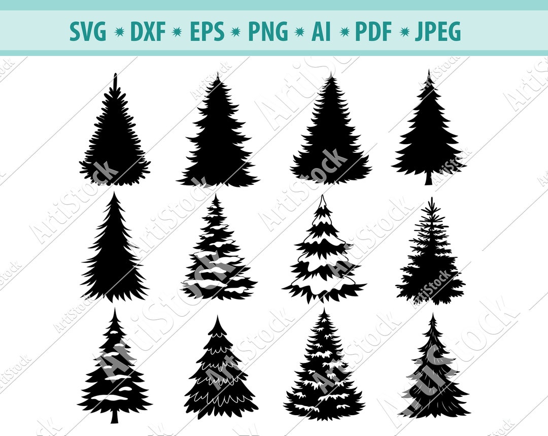 Christmas Tree Svg, Christmas Svg, Spruce Forest Svg, Nature Svg, Tree ...