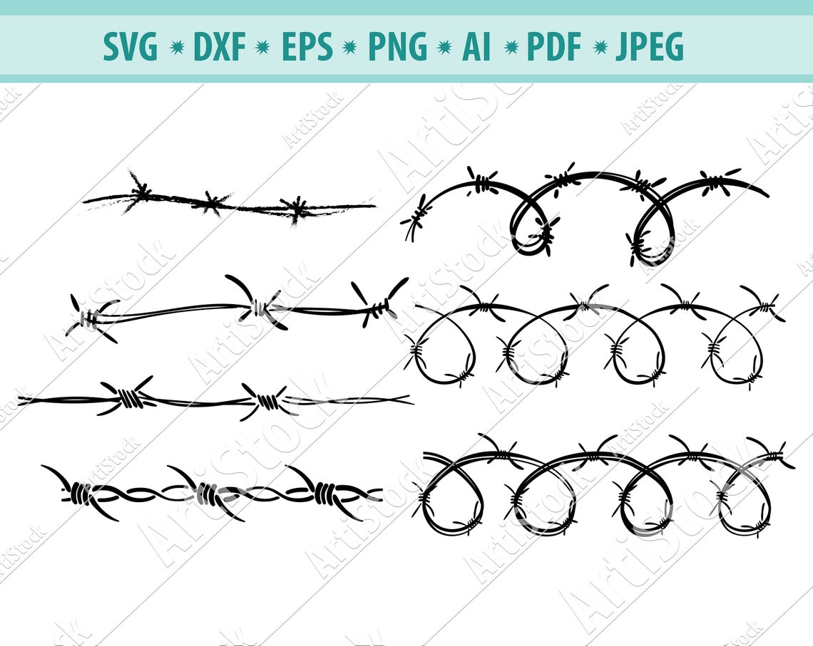 Barb Wire SVG File Barbed Wire Cricut SVG Barb Wire DXF - Etsy