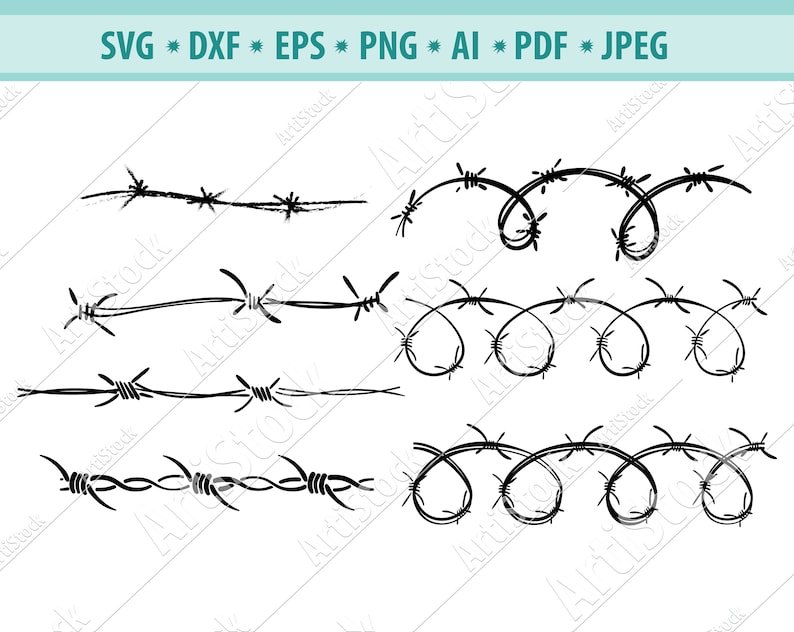 Barb Wire SVG File Barbed Wire Cricut SVG Barb Wire DXF - Etsy
