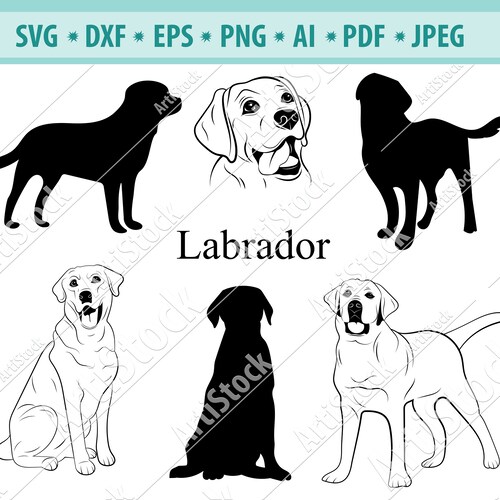 Lab Svg Labrador Retriever Cut File Cuttable Art Dog Vector - Etsy