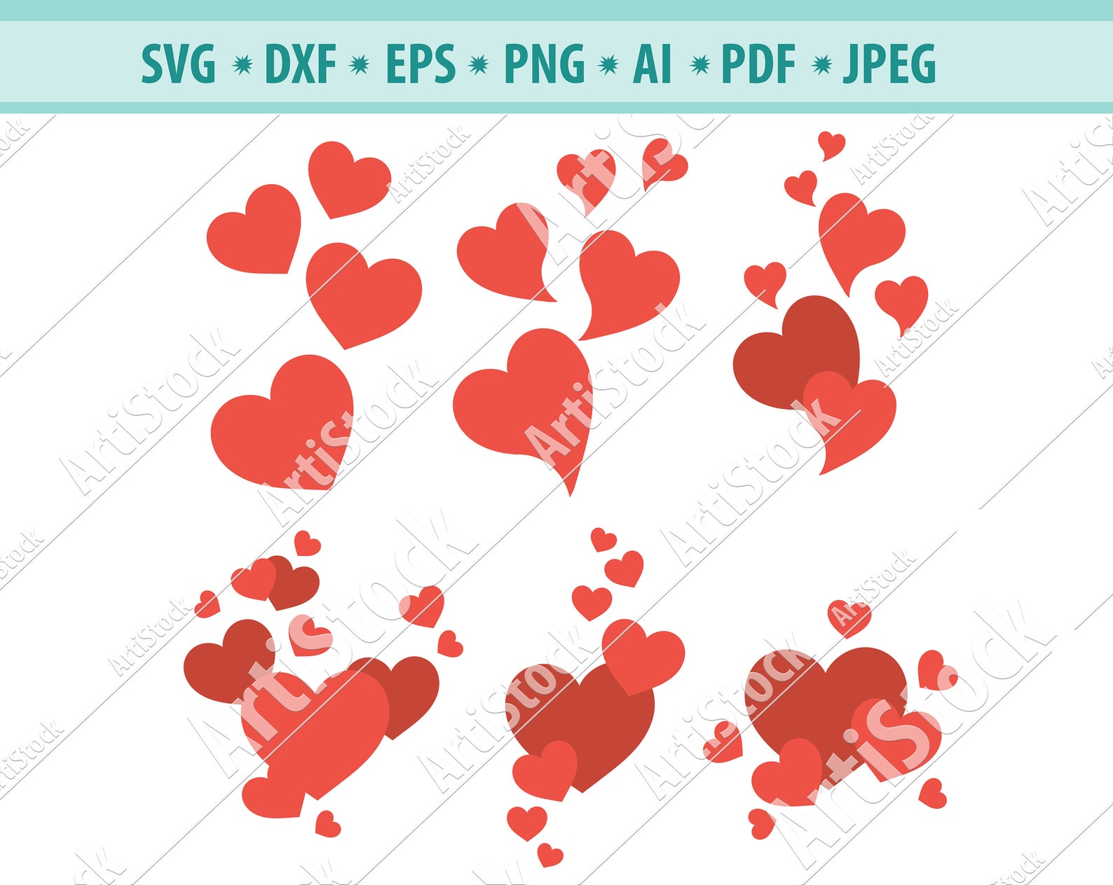Heart Svg Heart Clipart Svg Heart Clipart Heart Digital - Etsy
