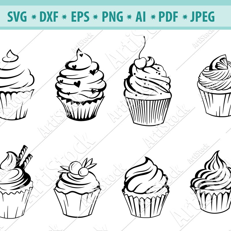 Cupcake Svg - Etsy