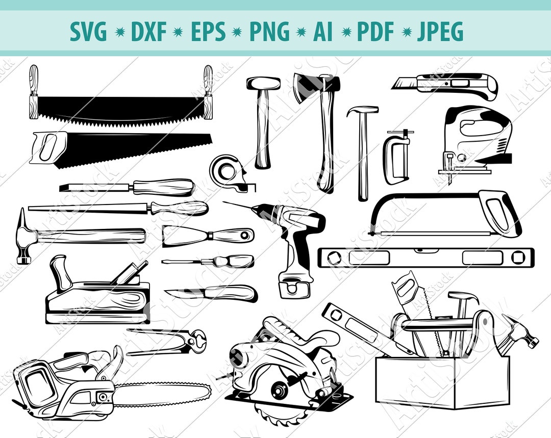 Worker Tools Set SVG, Joinery Tools Svg, Construction Tool Svg ...