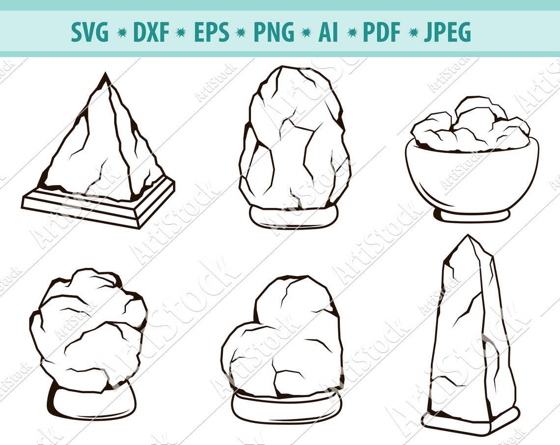 Salt Lamp Svg File Natural Crystal Svg Himalayan Salt Lamps | Etsy