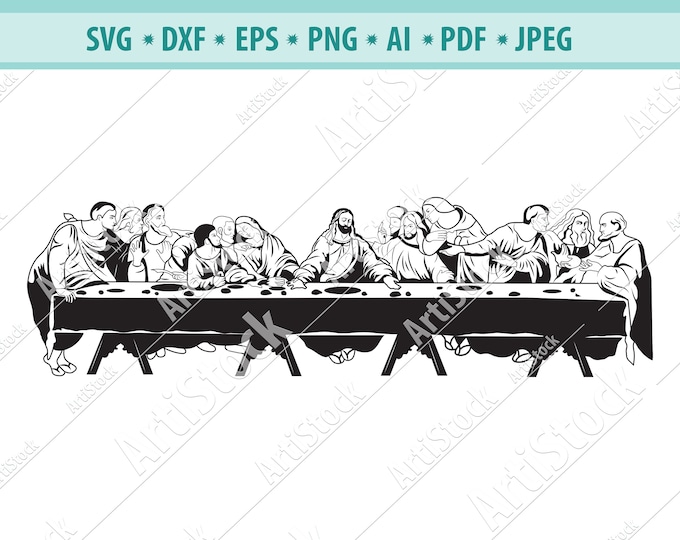La última cena Svg Jesucristo Svg Christian Religious Svg - Etsy España