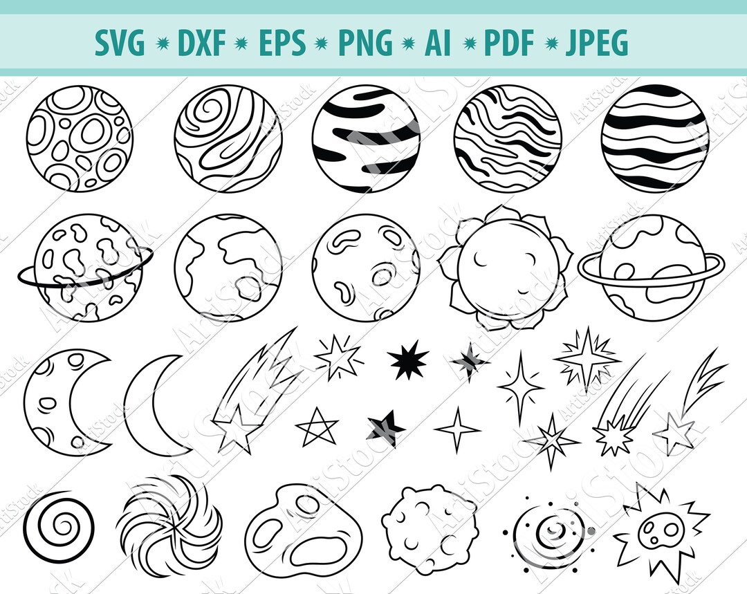 Solar System Svg, Space Bodies Svg, Stars Svg, Astronomy Svg, Universe ...