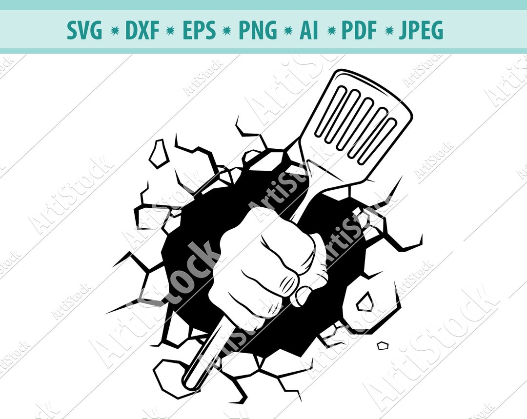Chef Spatula Svg, Smash Punch Spatula Svg, Crossed Spatula Svg, Cooking ...