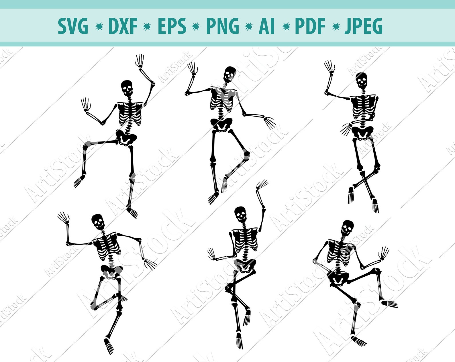 Dancing Skeleton Svg Funny Dance Skeleton SVG Skeleton SVG - Etsy