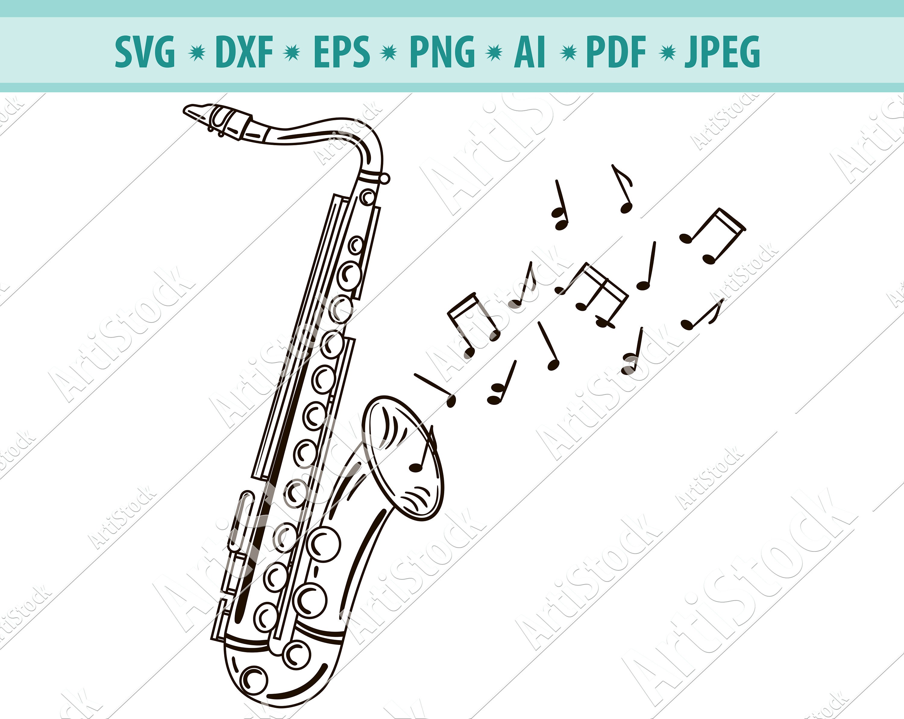 Saxophone Music Orchestra Sound Symphony Brass Musical Instrument.svg ...