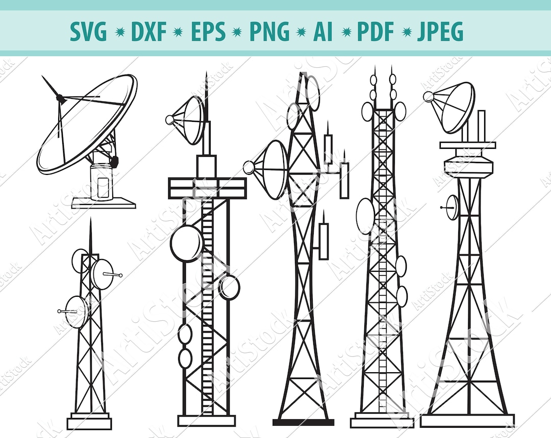 Tower Svg, Transmission Tower Svg, Wireless Tower Svg, Internet Towers ...