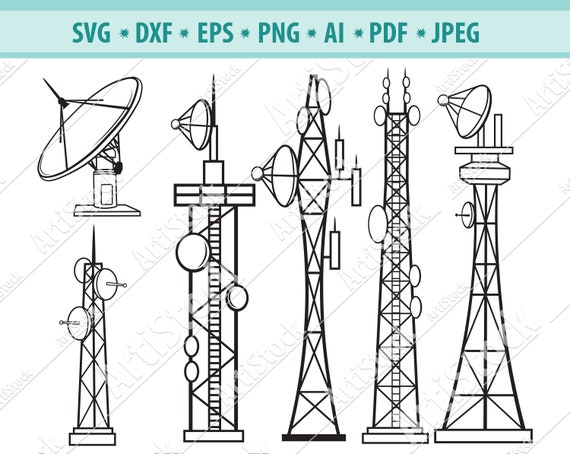 Tower Svg Transmission Tower Svg Wireless Tower Svg - Etsy
