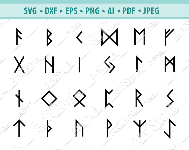 Nordic Runes Svg, Viking Runes Svg, Runes Svg, Viking Alphabet Svg ...