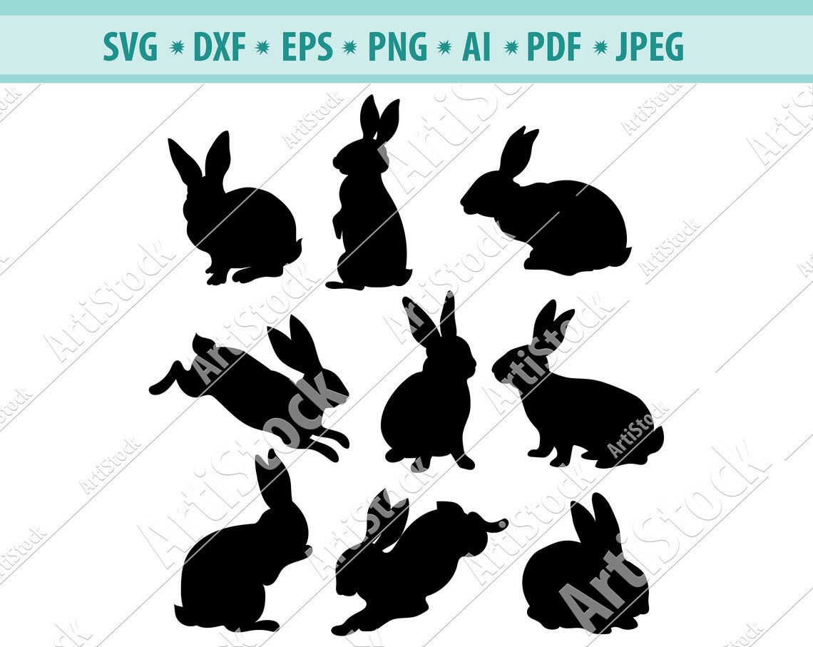 Rabbit SVG Bunny SVG Nursery Svg Rabbit Clipart Svg Easter - Etsy