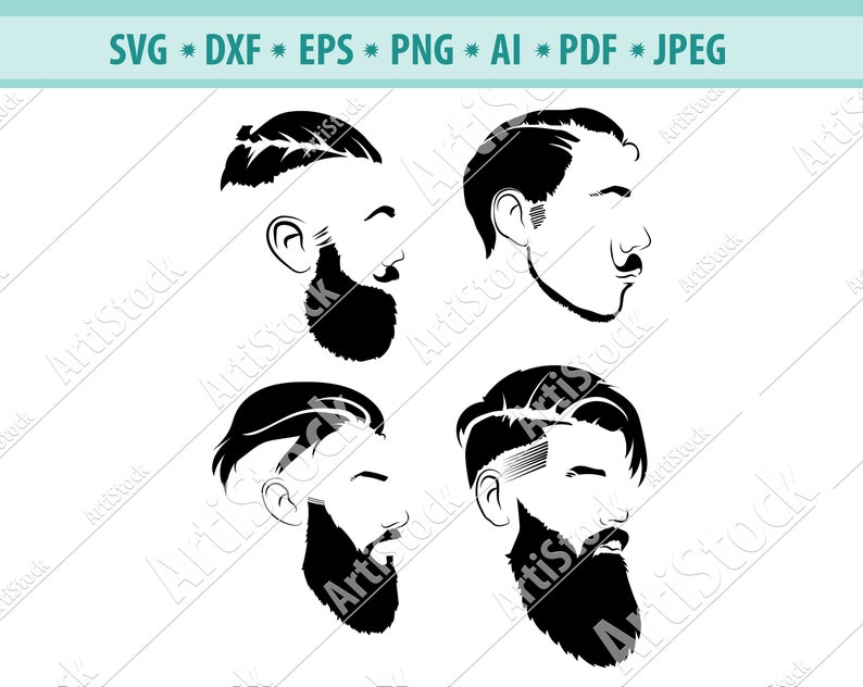 Beard Man SVG, Beards Svg, Beard Svg, Beard Clipart, Beard Man Face Svg ...