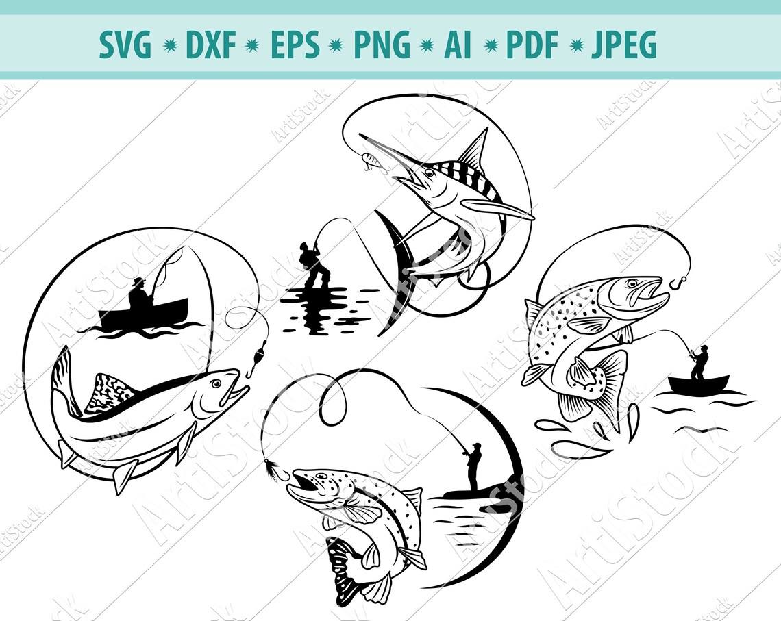 Fishing Svg Bass Fishing Svg Swordfish Fishing SVG Sport | Etsy
