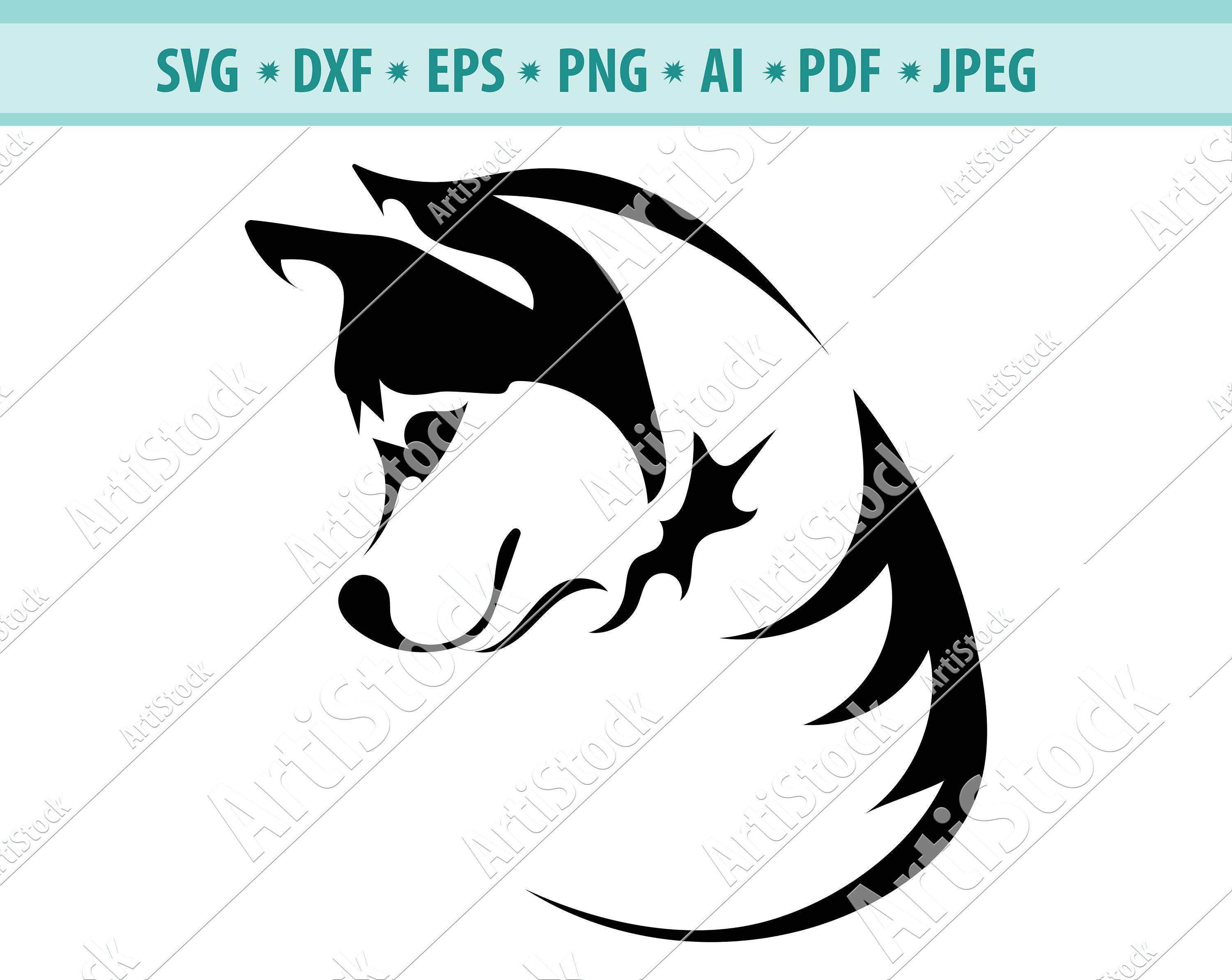 Husky SVG Dog SVG Cut File Use With Silhouette Studio | Etsy