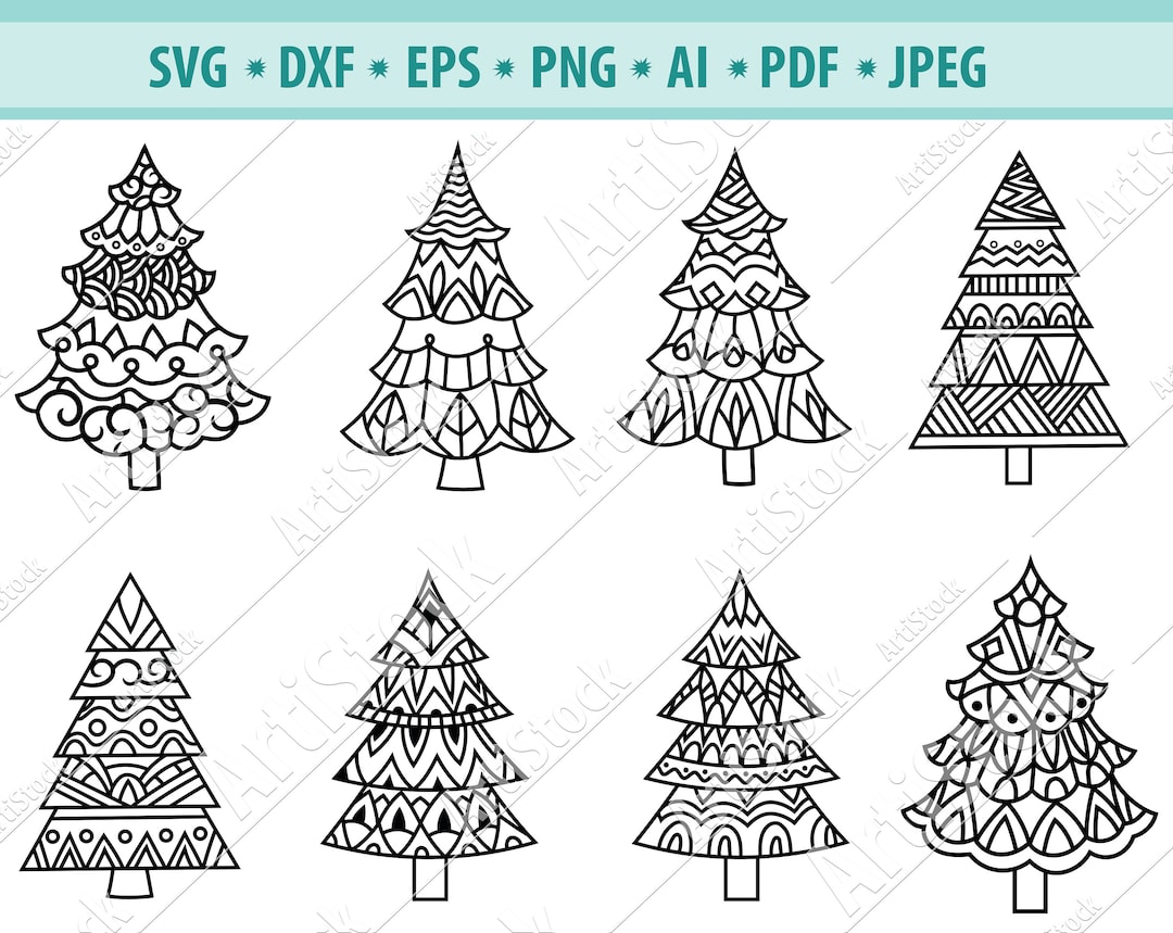 Christmas Tree Svg, Christmas Svg, Christmas Tree Cut File Svg, Tree ...