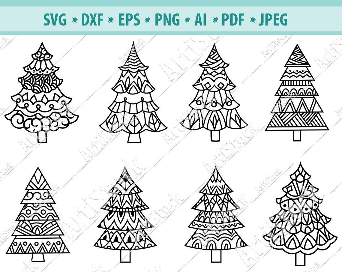 Christmas Tree Svg Christmas svg christmas tree cut file | Etsy