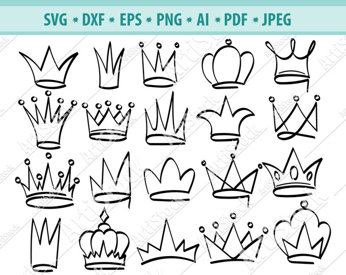 Crown Digital Download Svg Ready to Cut Files Crown Template Download ...