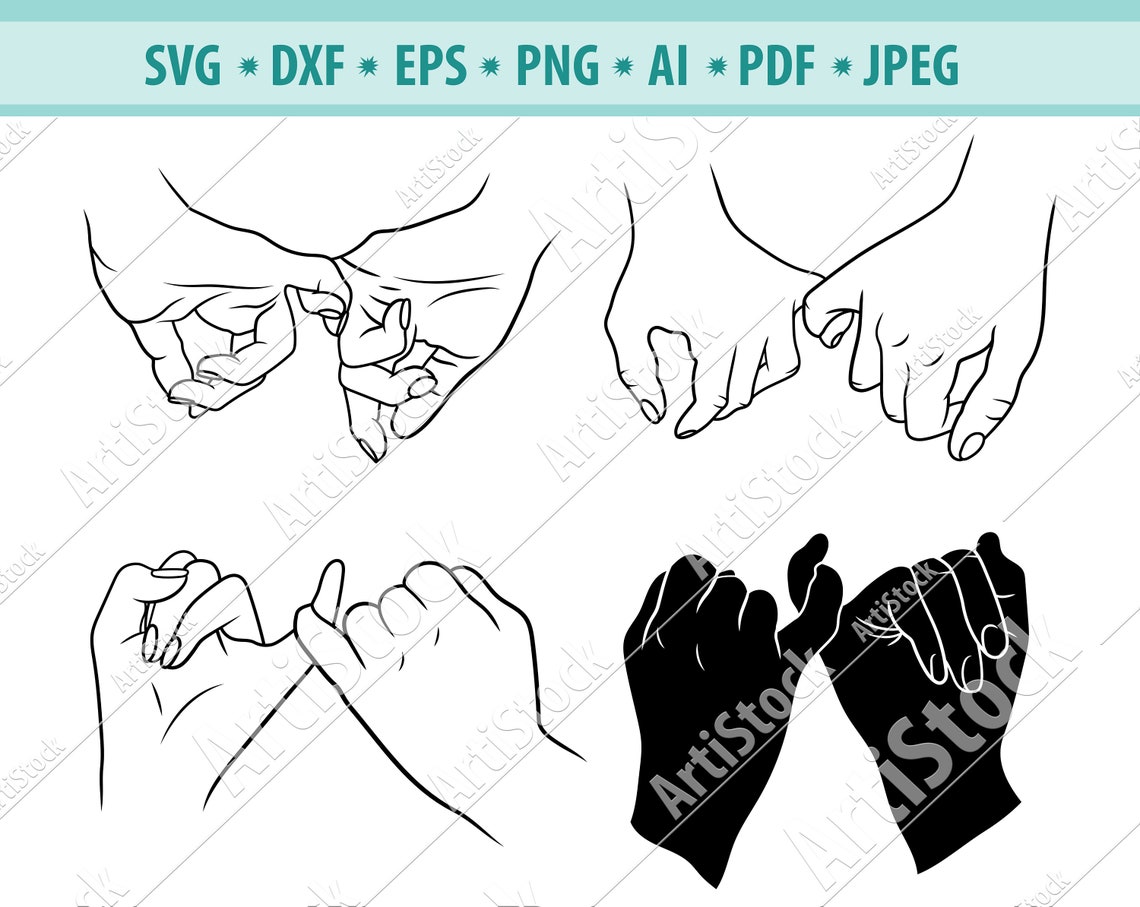 Pinky Promise SVG Pinky Swear SVG Svg Cutting File File for | Etsy