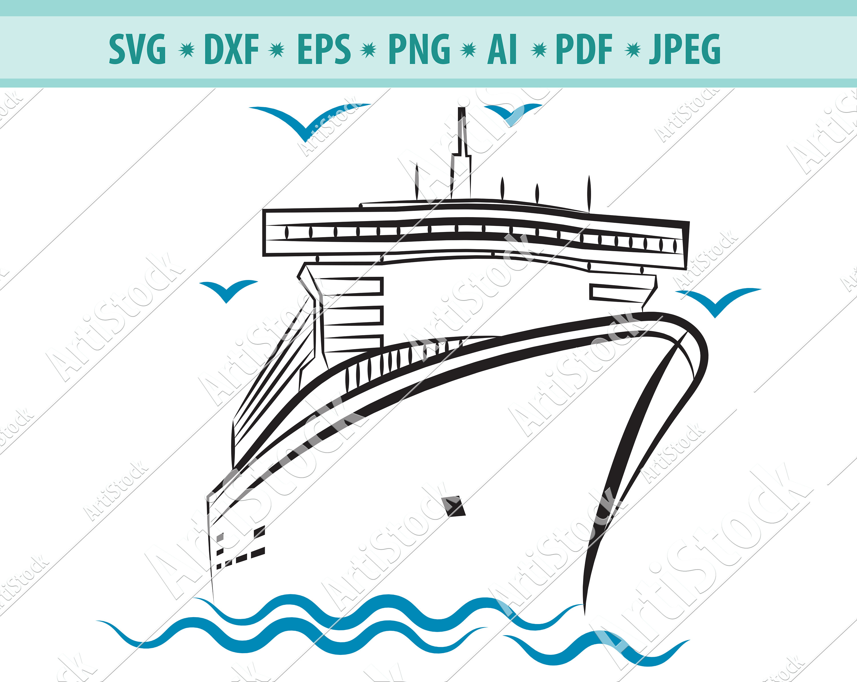 Cruise Ship SVG Cruise SVG Boat SVG Ship Svg Nautical | Etsy UK