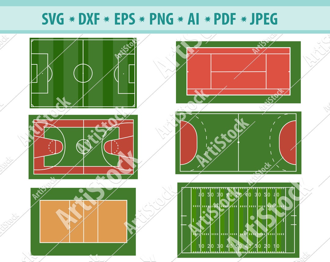 Stadium Field SVG File, Sport Court Svg, Sports Png, Court Clipart ...