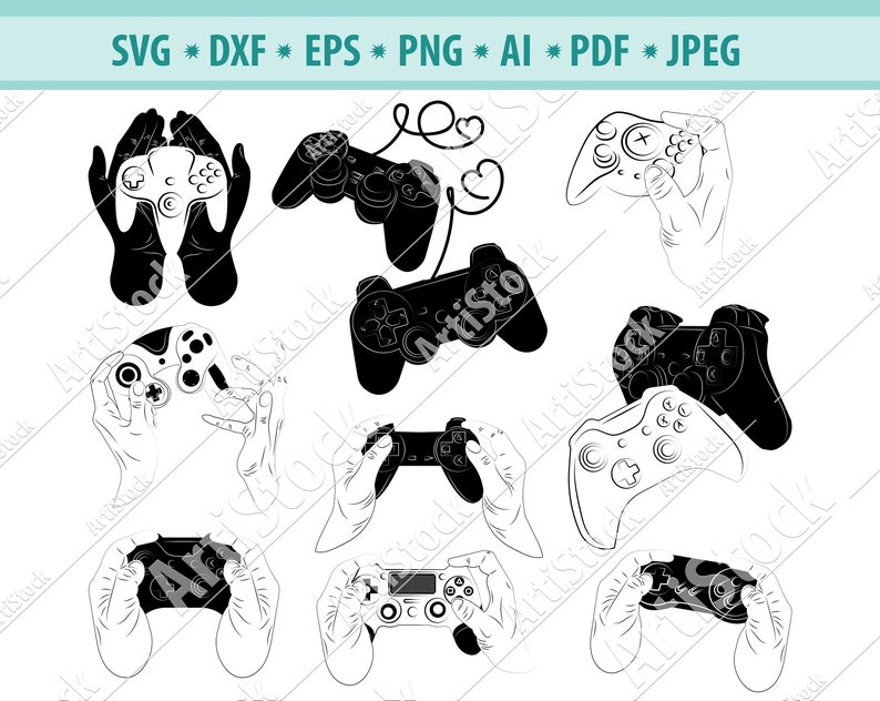 Game Controller SVG/ Joystick Svg/ Ps4/ Playstation/ Clipart/ - Etsy