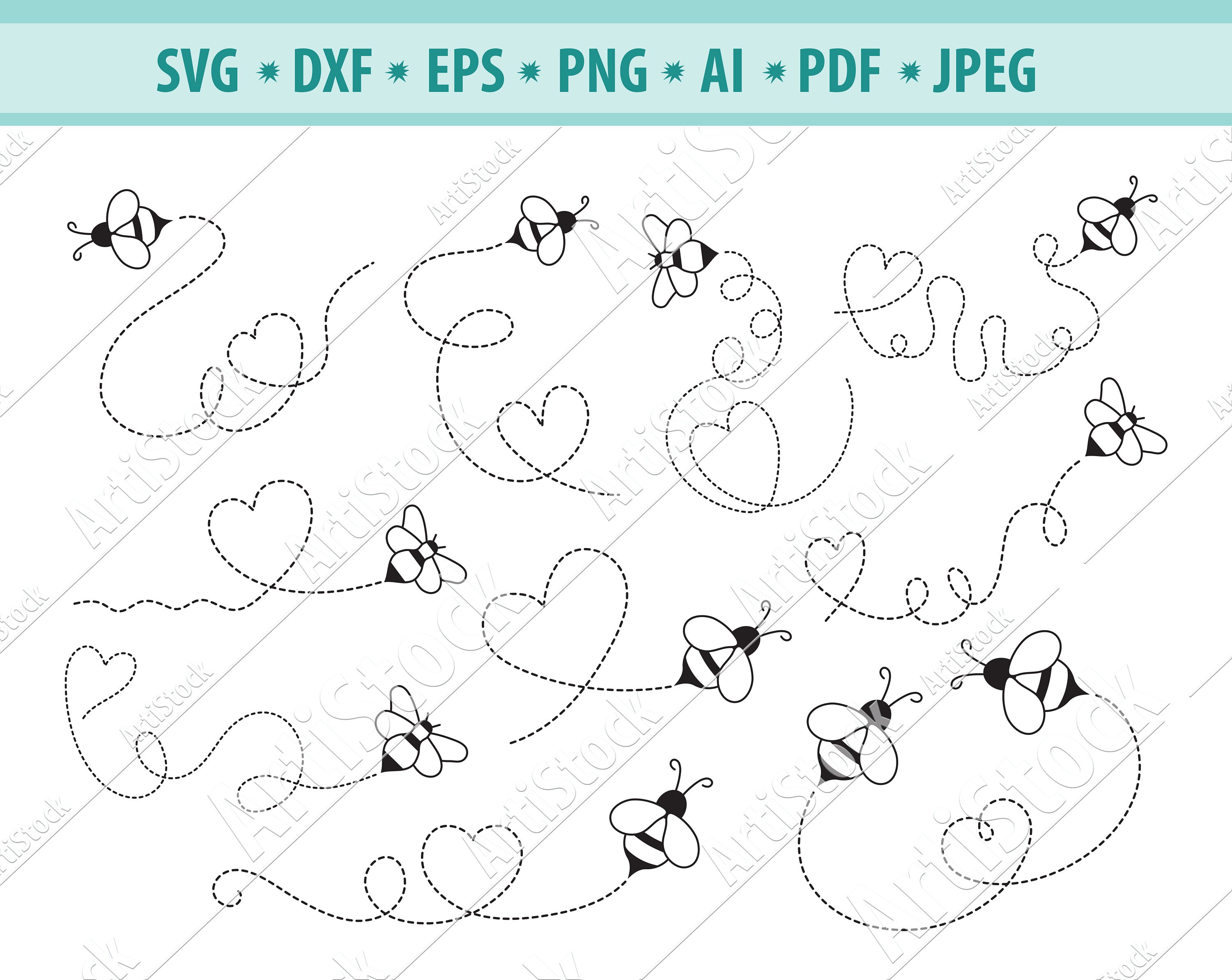 Paper, Party & Kids Honey Bee Svg Cutting File for Cricut Silhouette ...