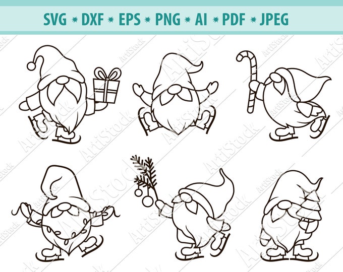 Gnome SVG Cute Garden Gnome SVG Nordic Gnome Svg Gnome Ice - Etsy