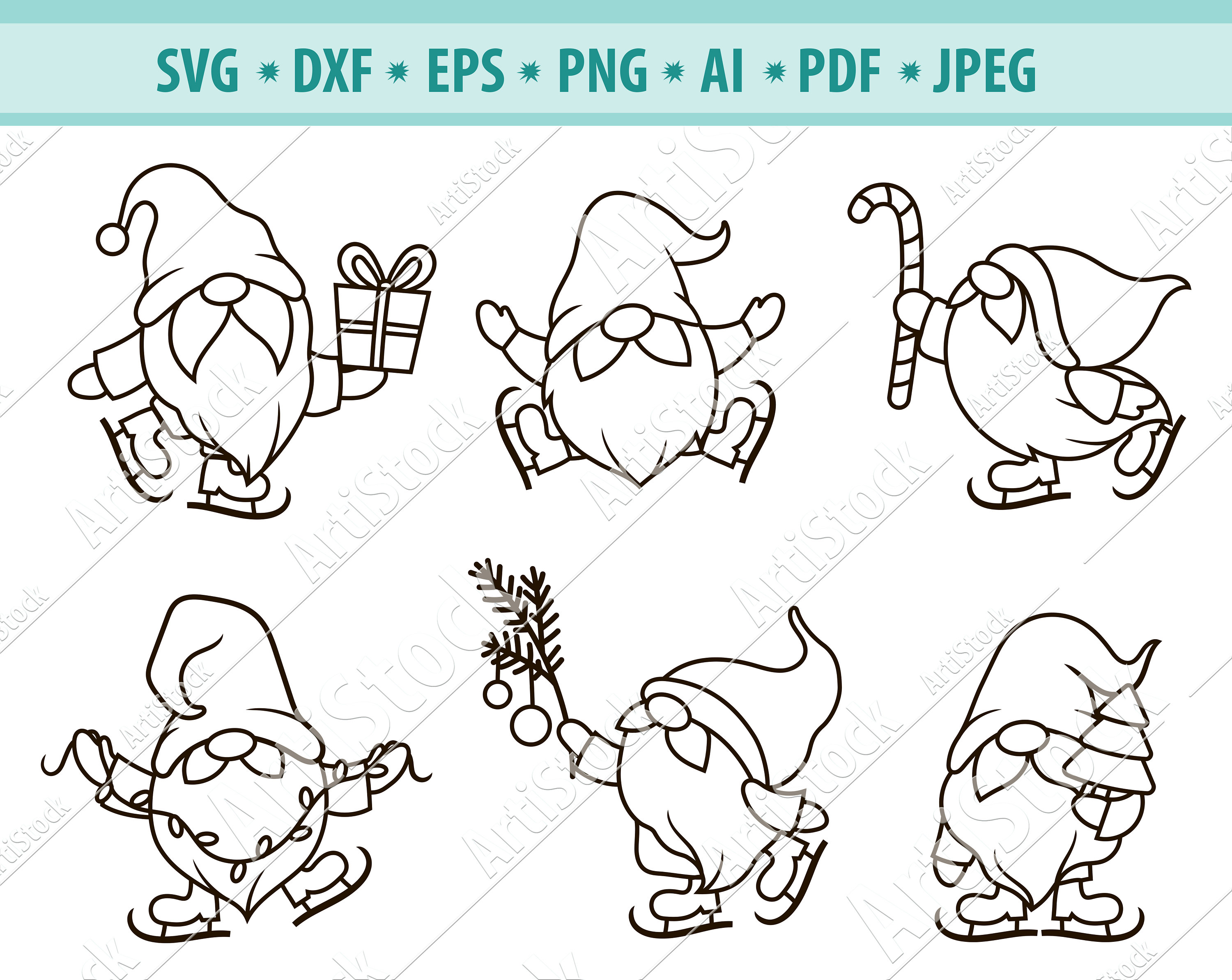 Gnome SVG Cute Garden Gnome SVG Nordic Gnome Svg Gnome Ice | Etsy