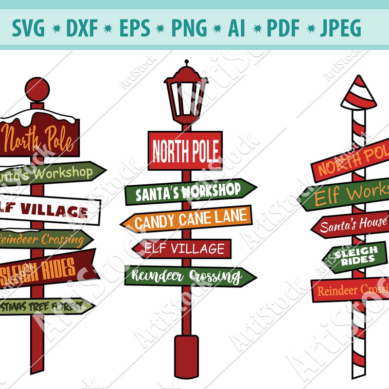 North Pole Sign - Etsy