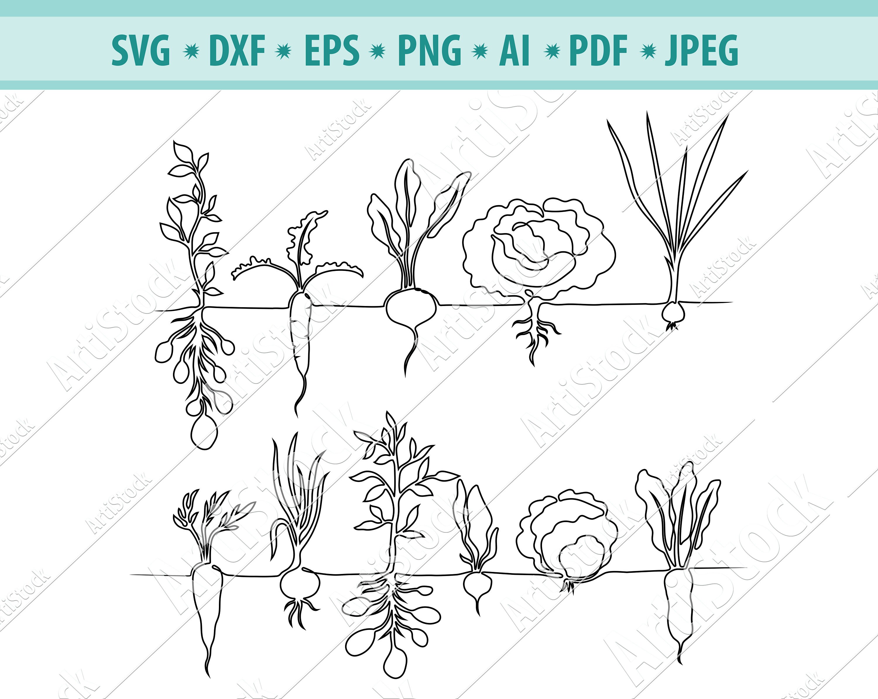 Vegetable Garden Silhouette