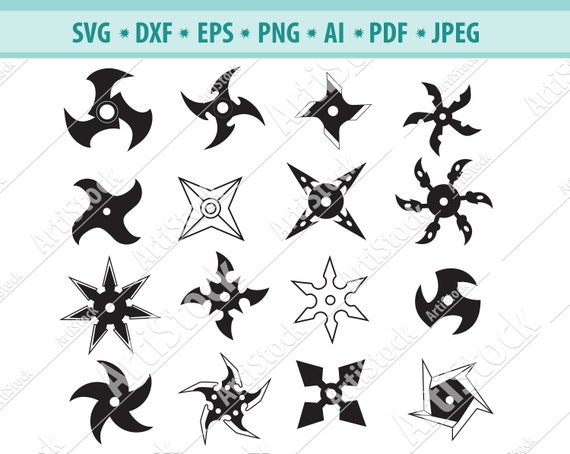 Throwing Stars Vector Clipart