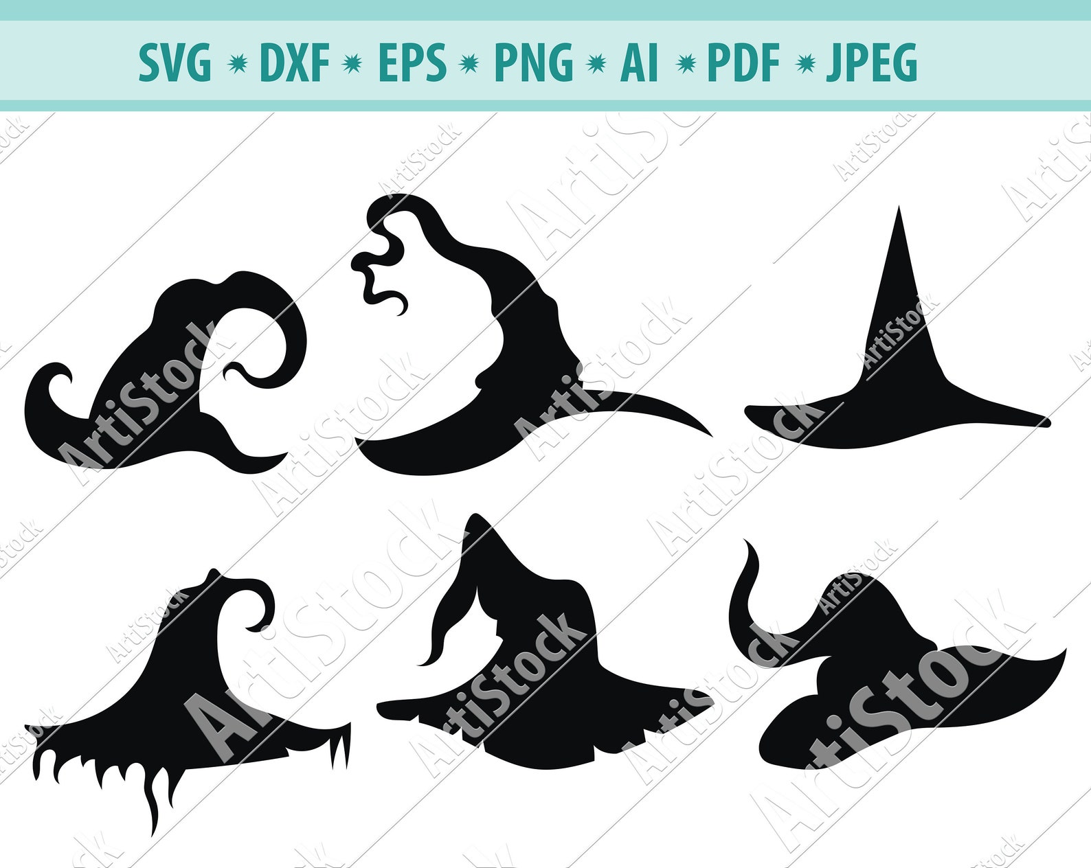 Witch Hat SVG Witch Hat DXF Witch Hat Clipart Witch SVG | Etsy