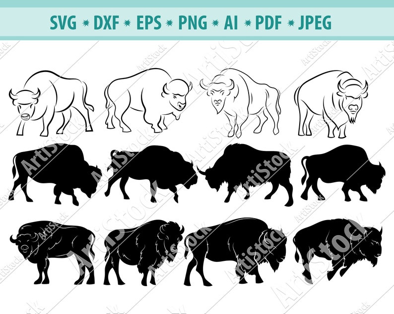 Buffalo SVG Bison SVG Buffalo Graphic Buffalo Png Buffalo - Etsy