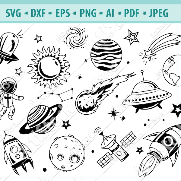 Space Svg - Etsy