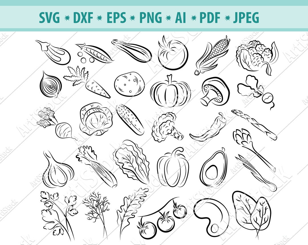 Vegetables SVG Bundle, Vegetables SVG, Clipart, Vegetables Cut Files ...